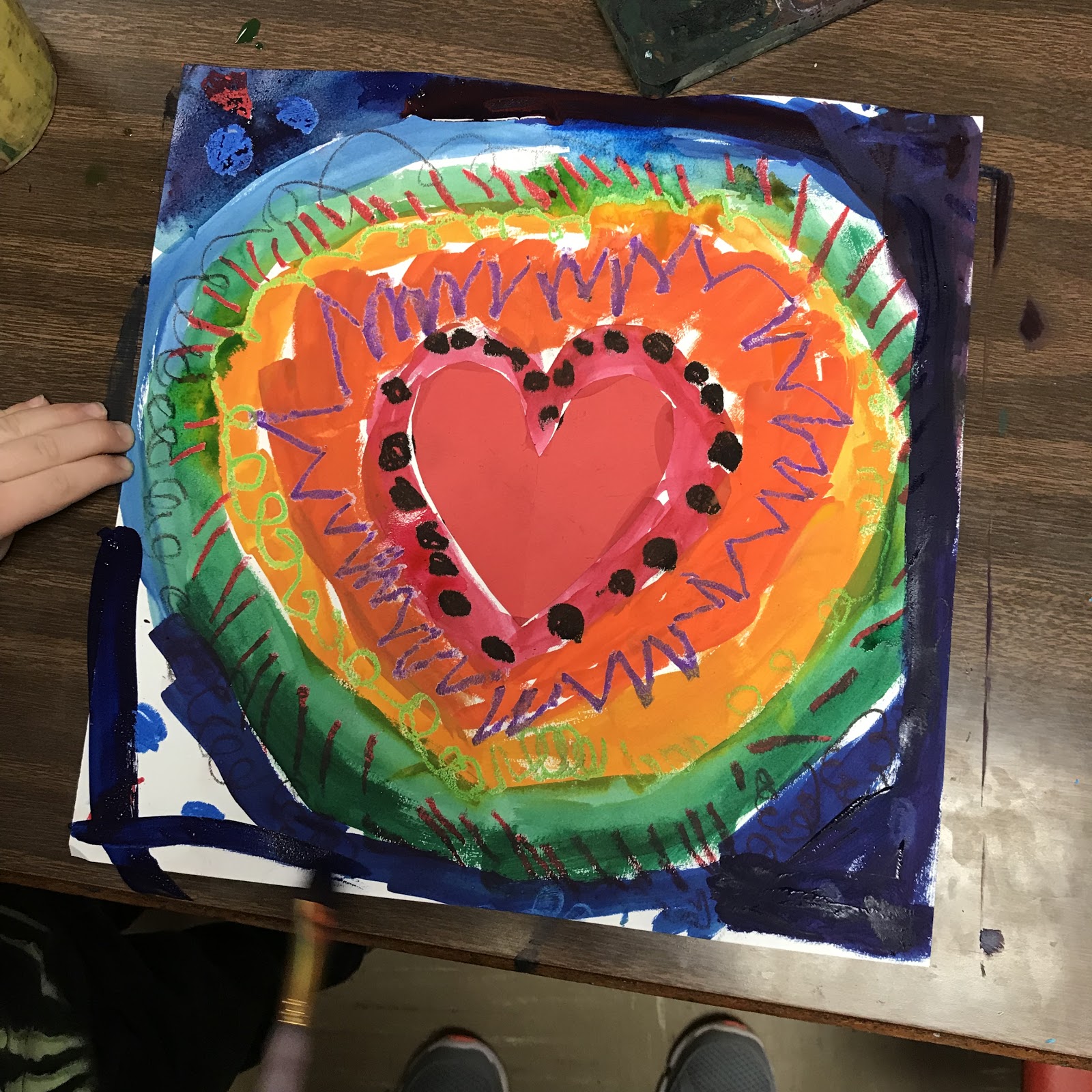 Elements of the Art Room: Kindergarten Radiating Design Hearts