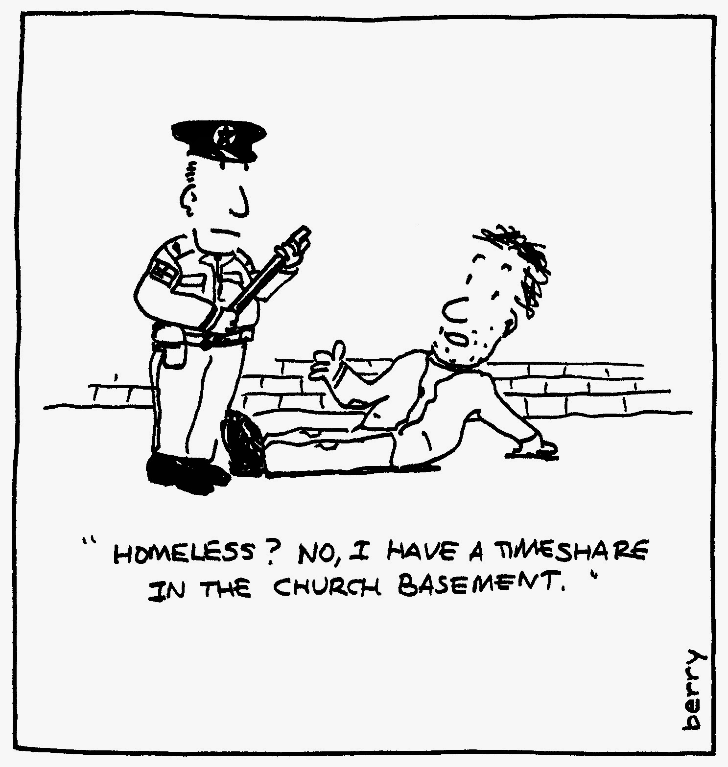 Cartoons for Causes: berry cartoon: homelessness