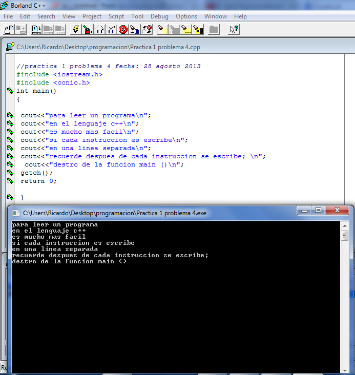 Programacion Estructurada: Problemas de la Practica 1