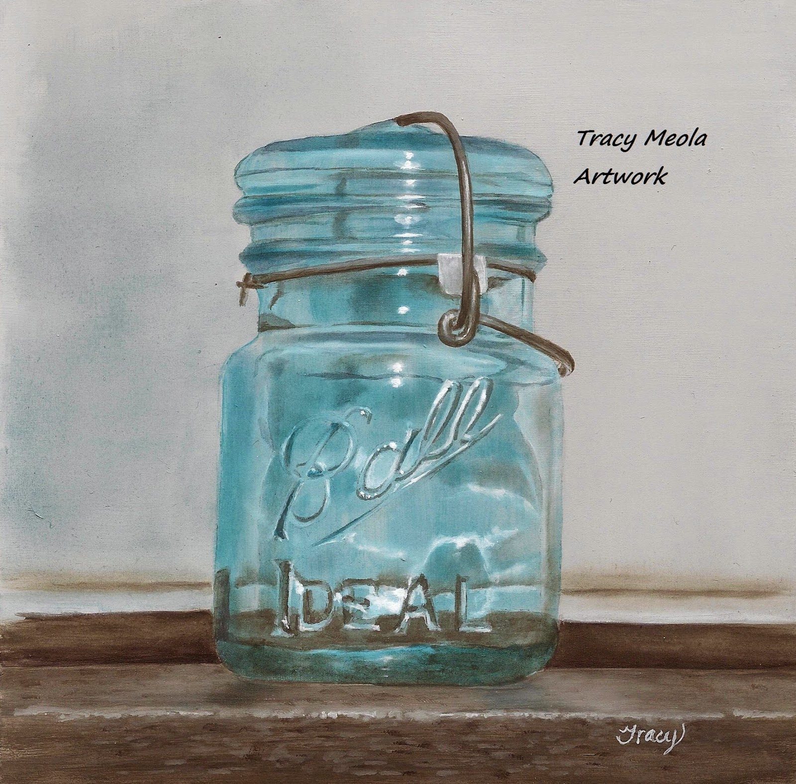 Small Mason Jar - Realism Painting