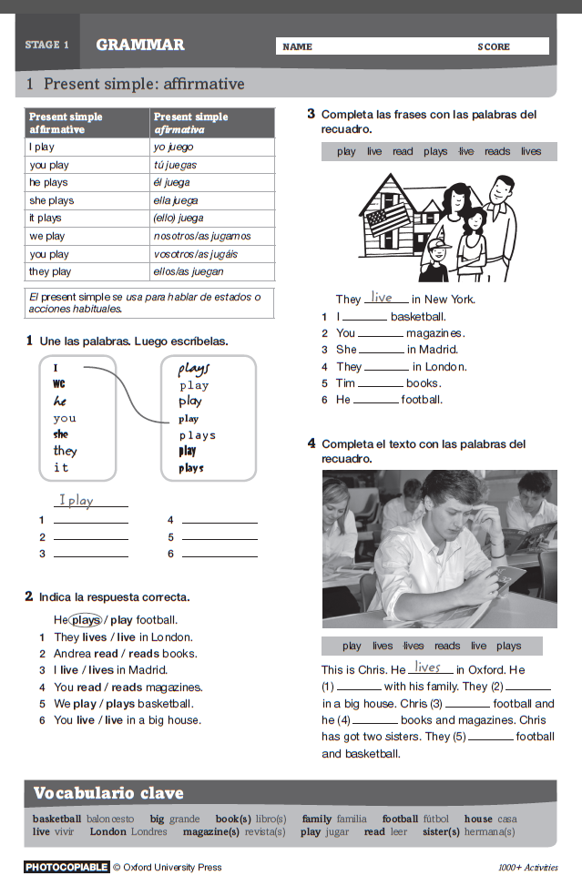 ENGLISH, WHAT ELSE?: GRAMMAR EXERCISES II (The Present Simple)