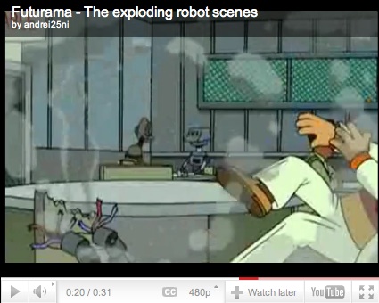 Laine To Pixel: Futurama - The exploding robot scenes