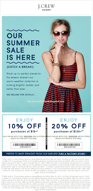 J.Crew Aficionada: J.Crew Factory: Promotions Everywhere!