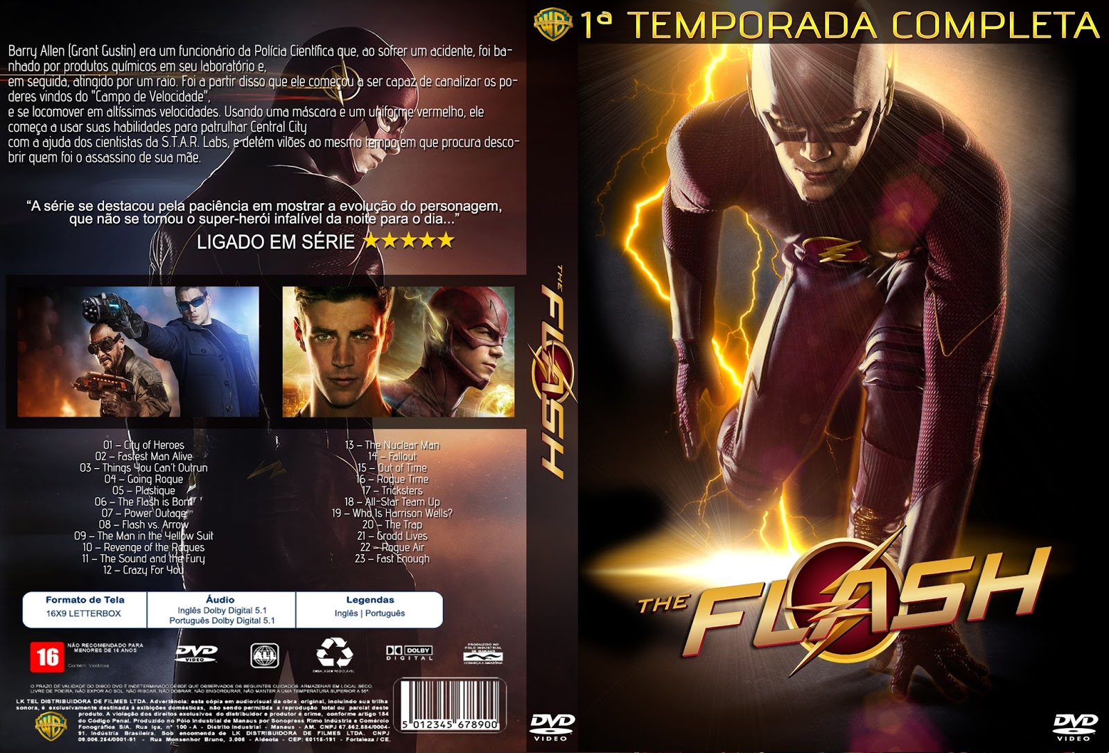 CAPAS FLASH: CAPA DVD - THE FLASH 1ª TEMPORADA COMPLETA