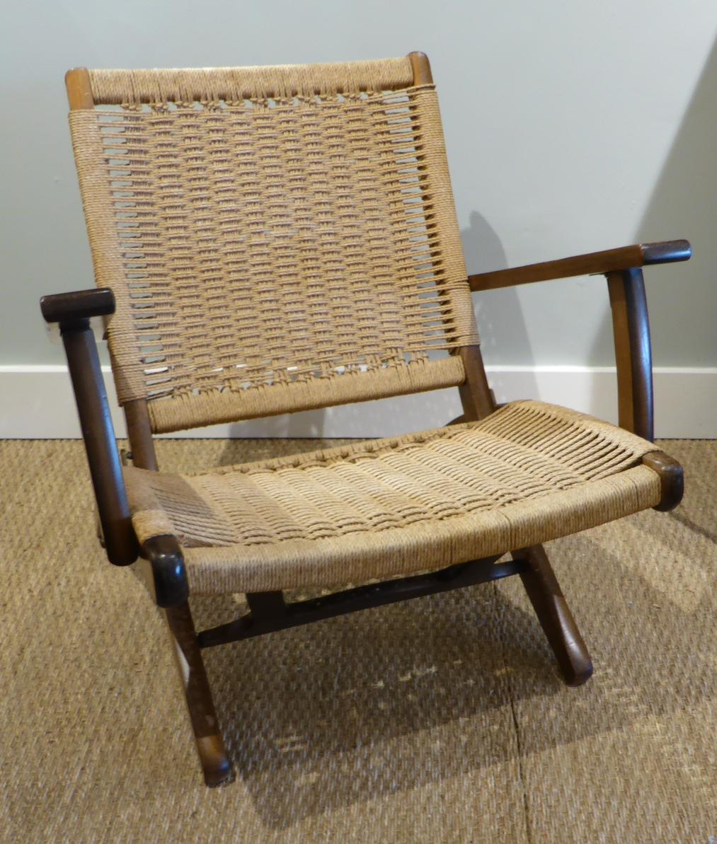 MICHAEL THOMAS : Wegner Style Rope Arm Chair