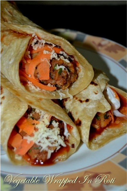 Vaniensamayalarai: Veg Frankie / Mixed Vegetable Mixture Wrapped In Roti