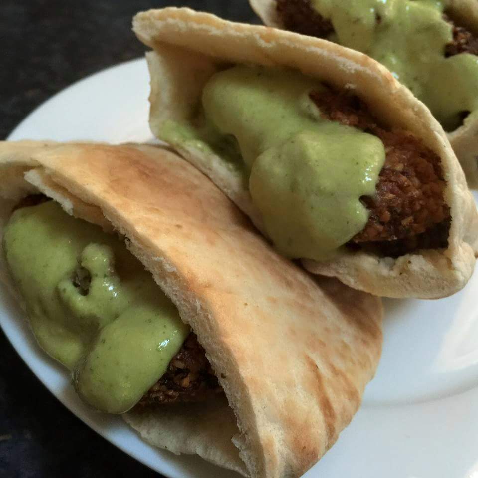 Falafel, Pita bread ,Tahini