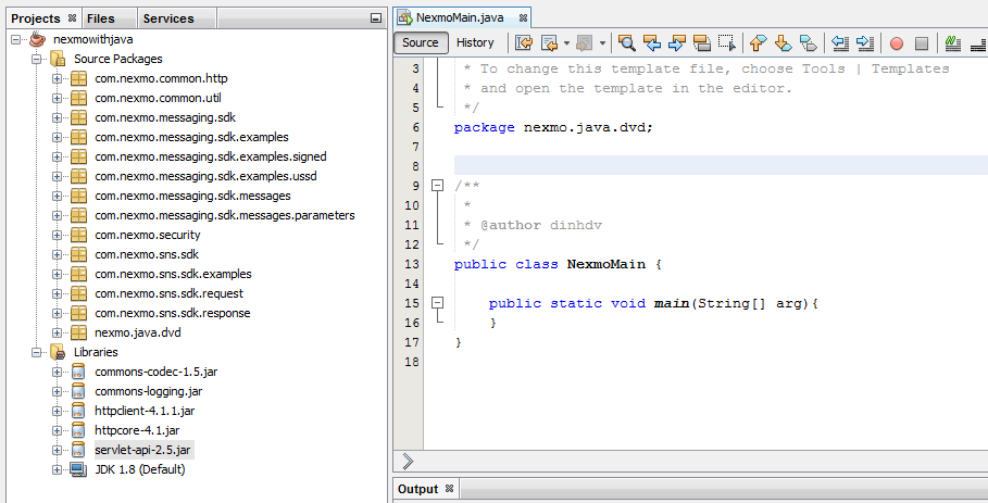 Sharing for life: Tutorial register and config Nexmo to send sms using java