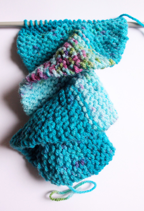 Dinkyflowerpots: Spiral scarf - WIP