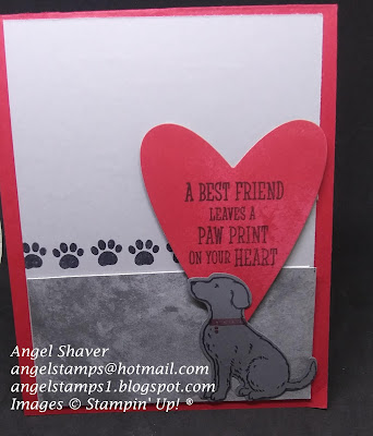 Angel Stamps: My Best Friend Leaves Paw Prints On My Heart