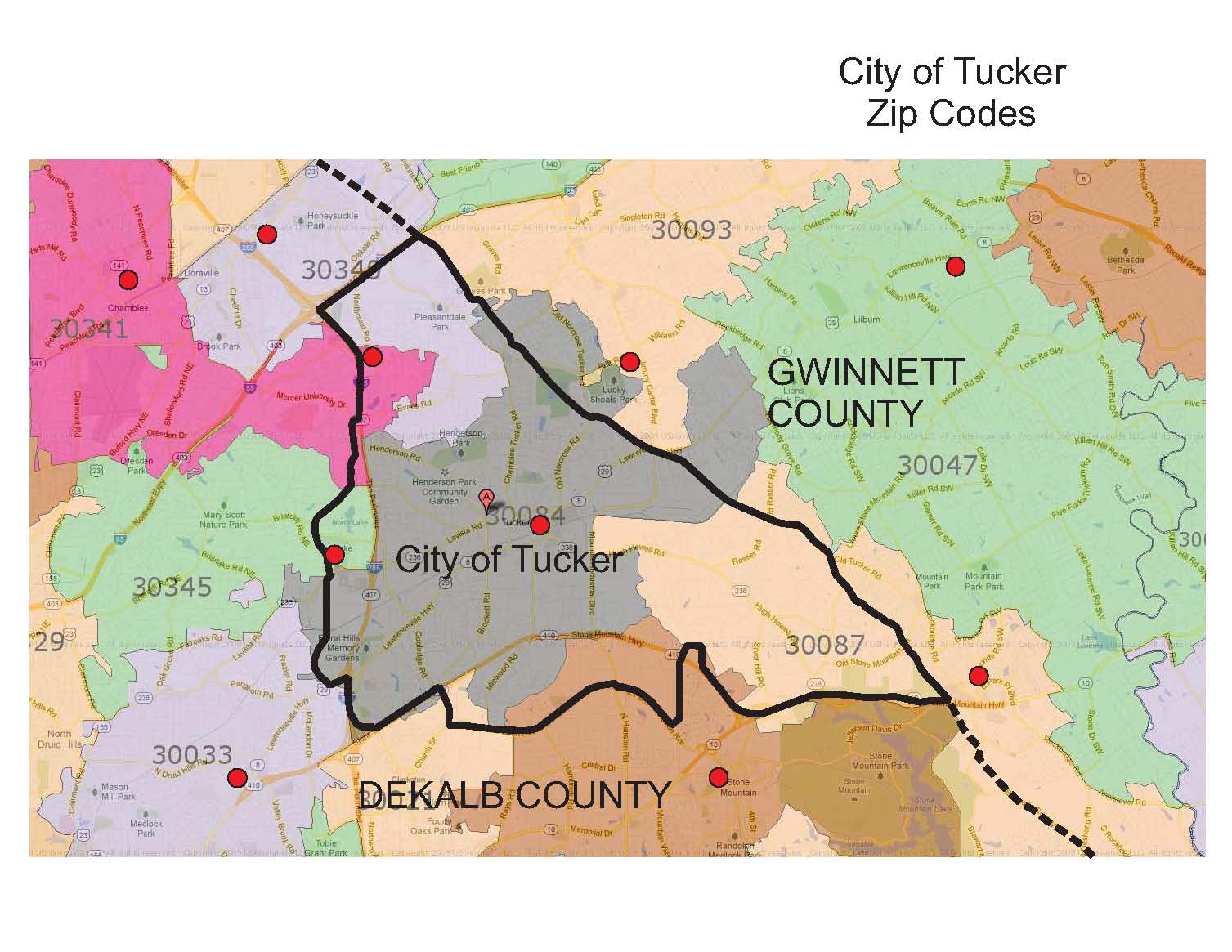 The City of Tucker Initiative: Maps