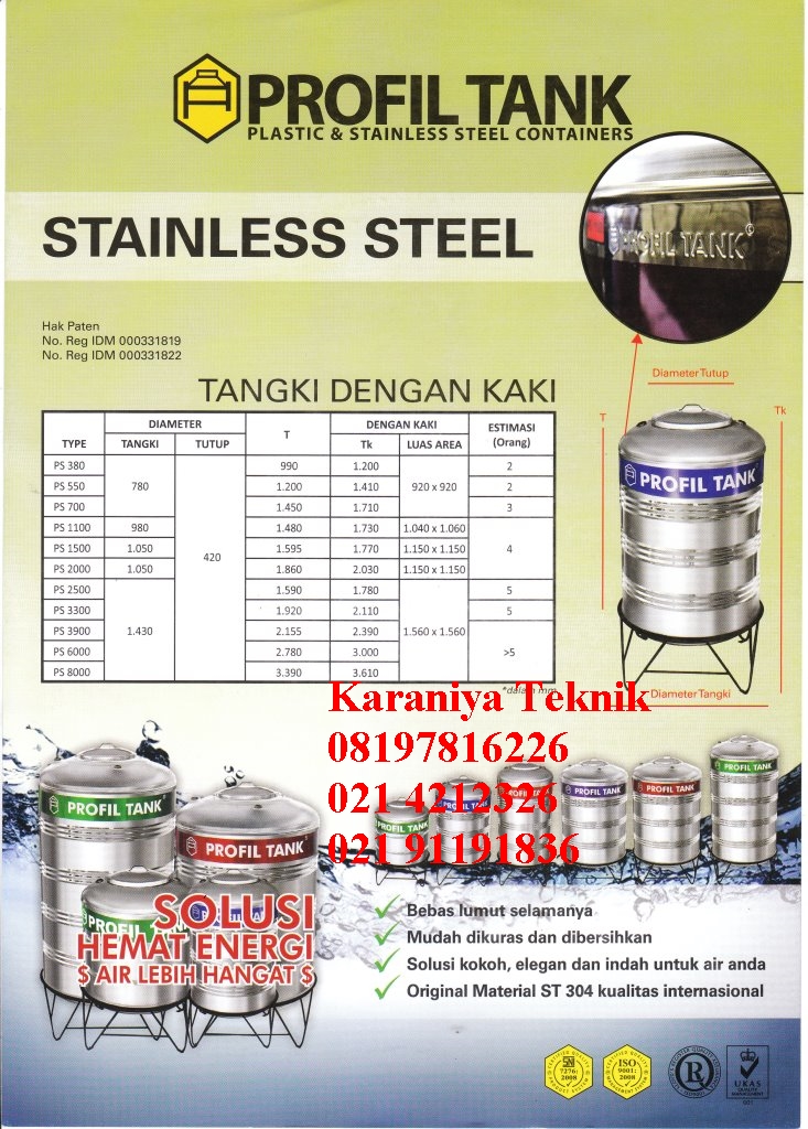 Melayani Pembelian & Tangki Profil Stainless, Tangki Stainless Profil ...