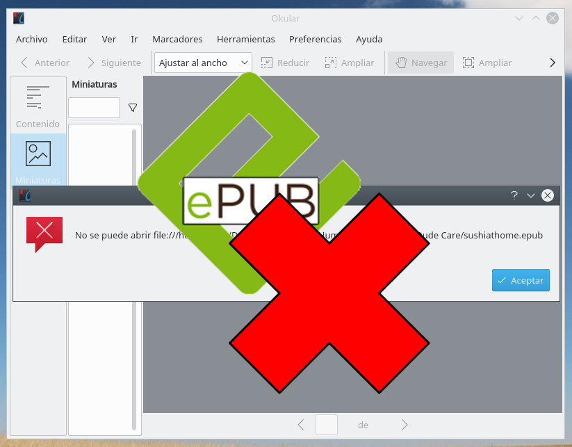 Libernix: Cómo hacer que Okular abra archivos ePub