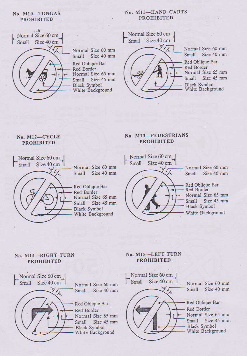 R.T.Office, Kerala: Mandatory signs of schedule of Motor Vehicle Act ...