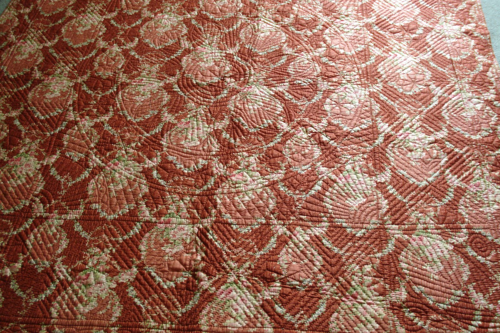 Welsh Quilts: Green and Russet Welsh Quilt