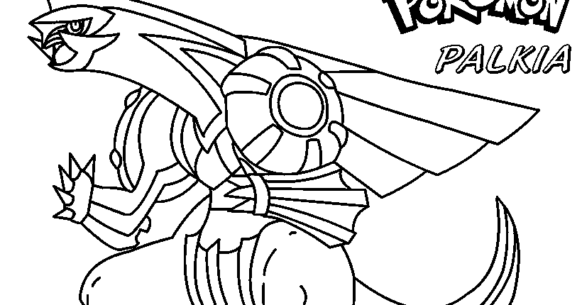 Legendary Pokemon Coloring Pages Palkia