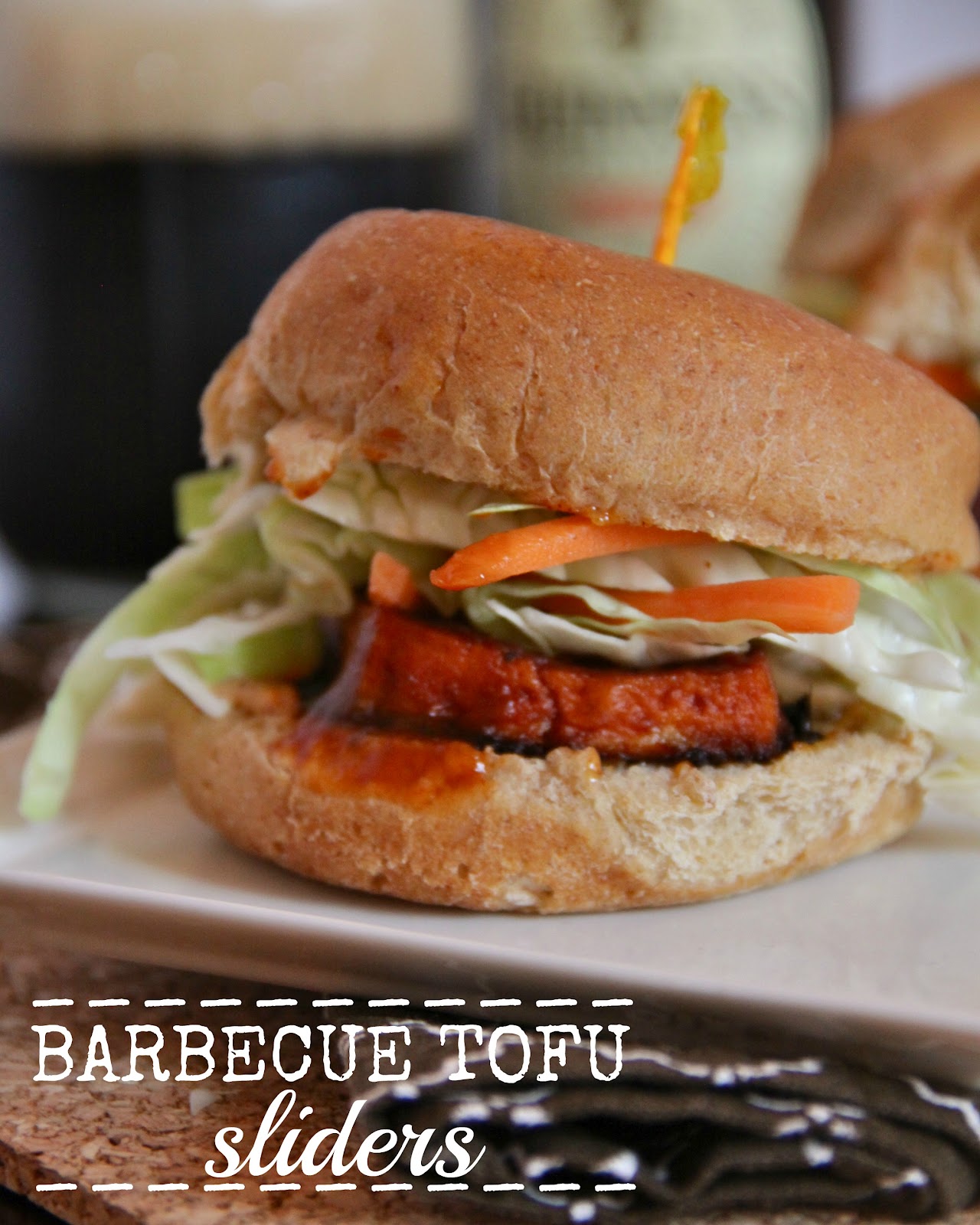 barbecue tofu sliders - The Curious Plate