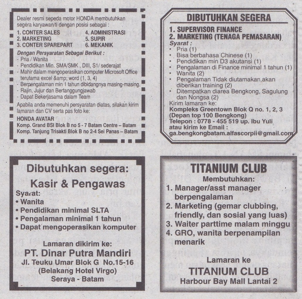 IKLAN BATAM POS