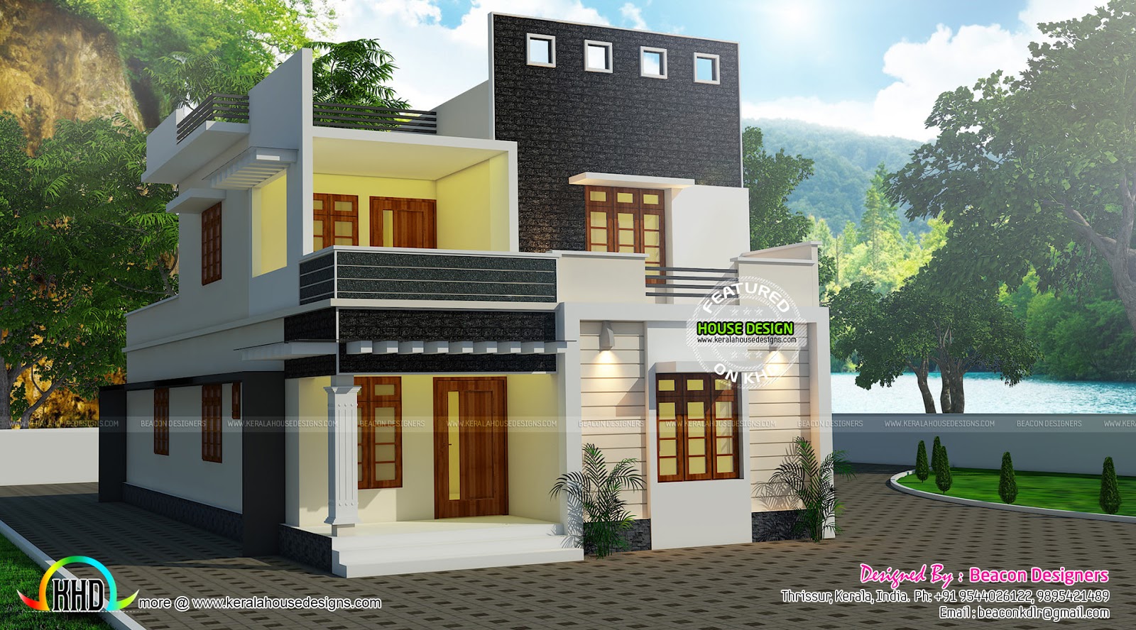 Cute and small double storied home plan - Kerala home design and floor ...