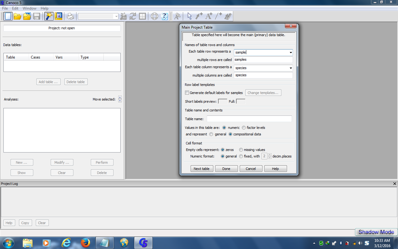 Siantarsof: CANOCO STATISTIC 5.04