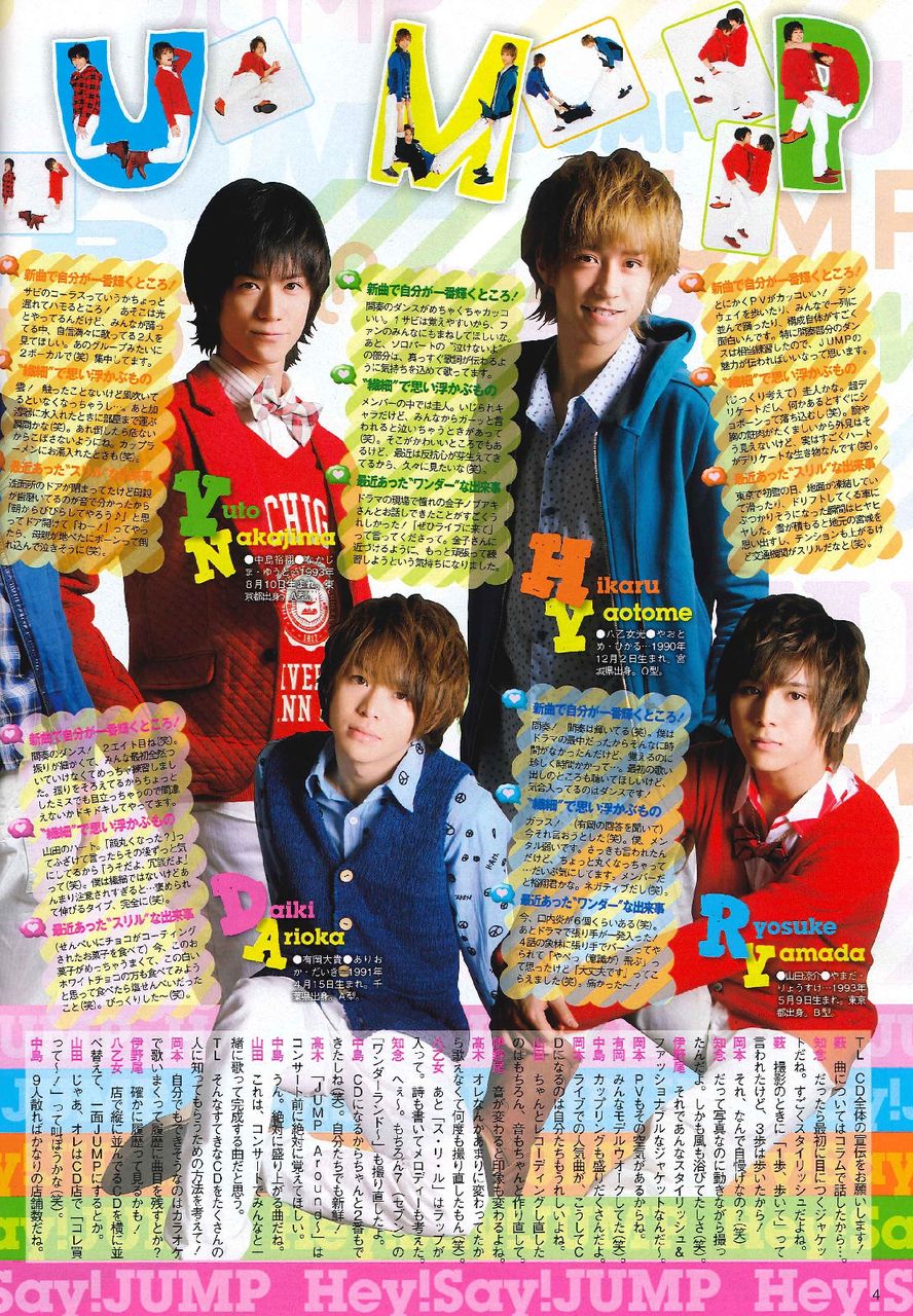 QUEEN MALUM: HEY SAY JUMP - TV LIVE April 2012 (scans)