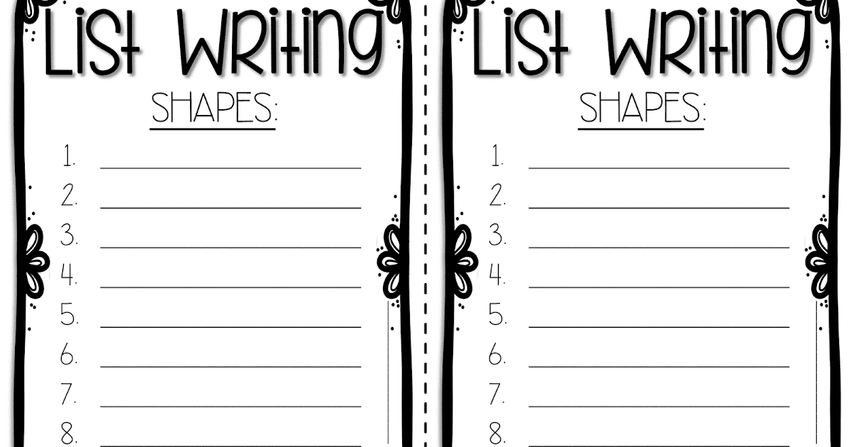Teaching With Terhune: List Writing Prompts and Extension Activities