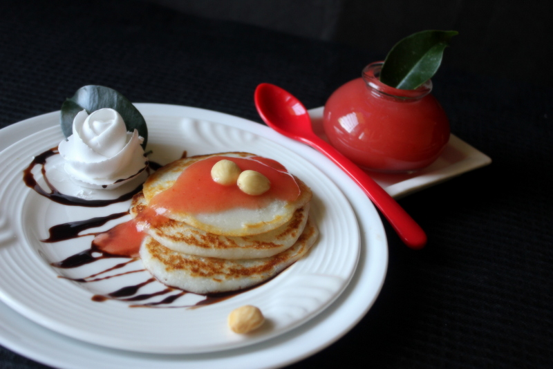 Rice Crepes with Watermelon Sauce - Ribbons to Pastas