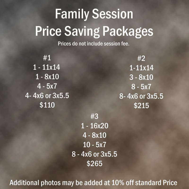 MEMORIES Photography: Family Price Saving Packages