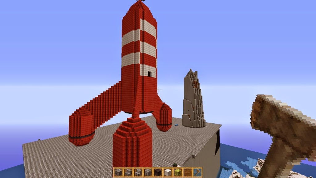 Minecraft Créatif: [Fusée Tintin en détails ! ] - [Step by step Tintin ...