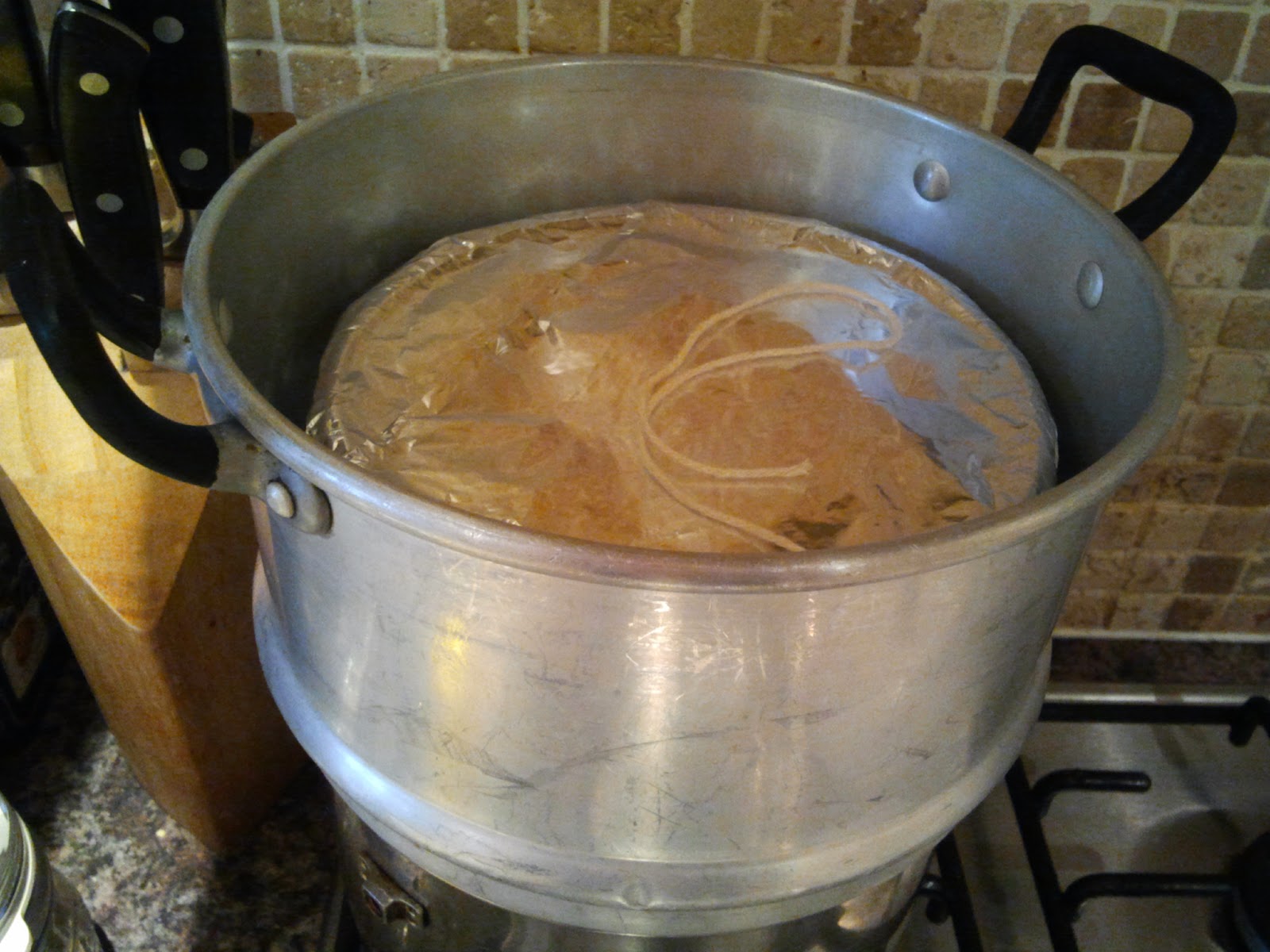 You're also going to need a pudding basin, I have a glass mixing bowl ...