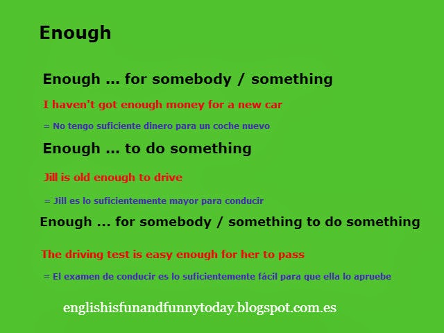 IMPROVING ENGLISH SKILLS STEP BY STEP: GRAMMAR :: Quantifiers, enough