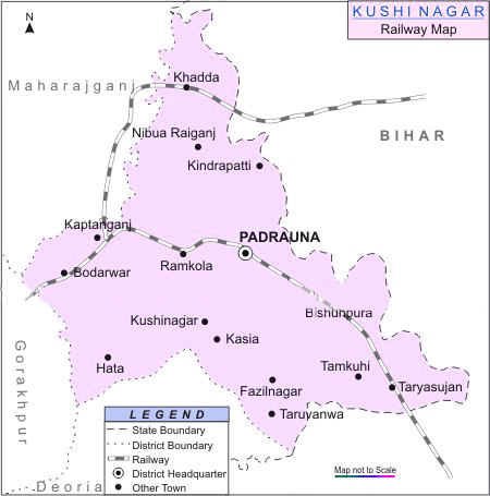 Rail-Map-india: khusinagar-railway-map