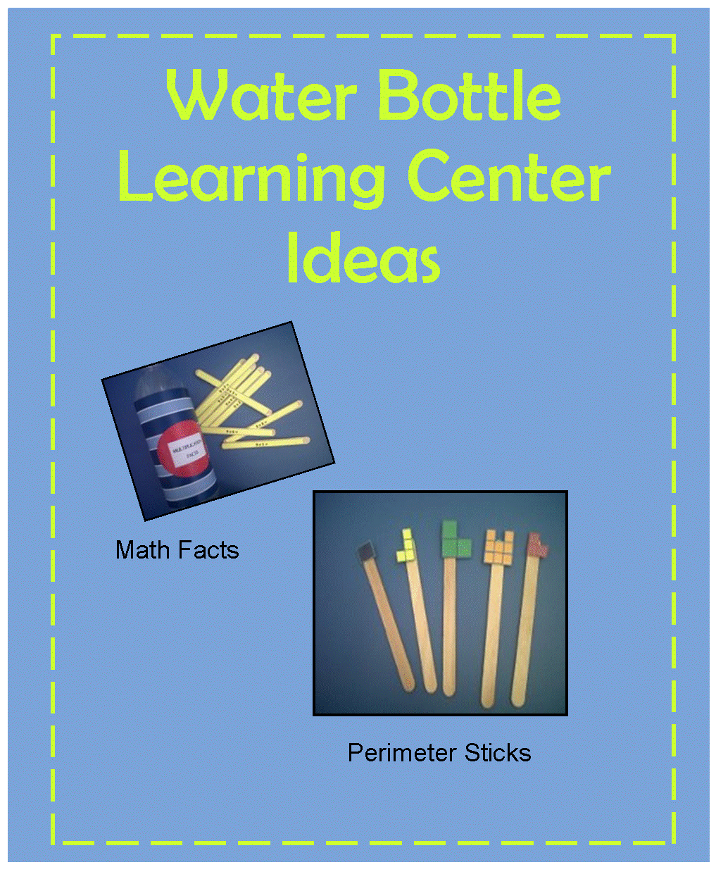 Literacy & Math Ideas: Water Bottle Learning Centers
