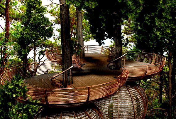 The Flying Tortoise: Antony Gibbon's Lord Of The Rings Treetop Dwellings...