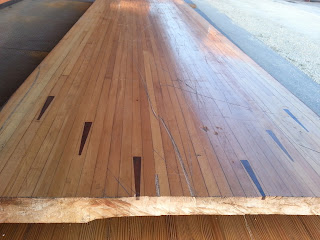 833+: Imported Used Bowling Alley Floor Board- Solid Pine Wood