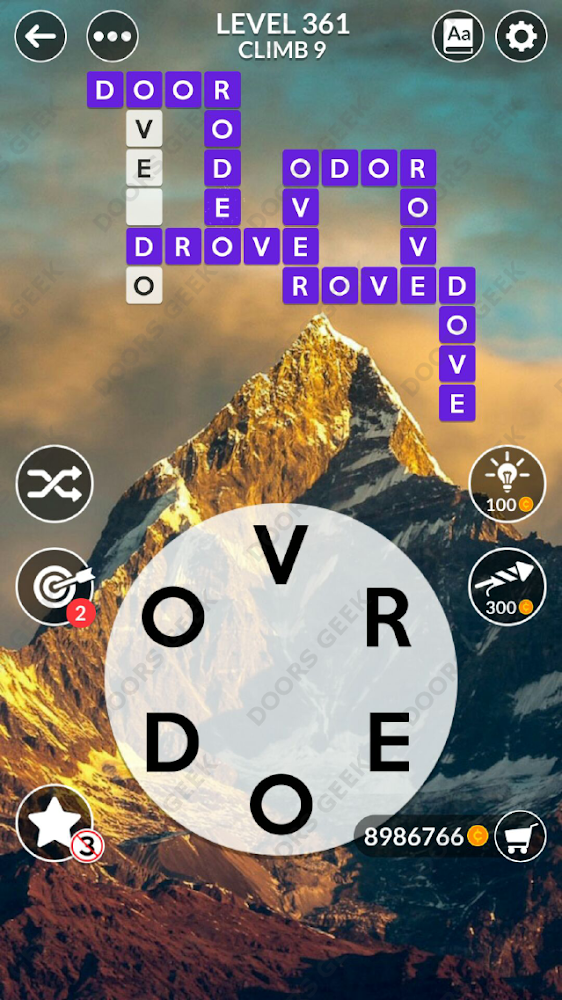 Wordscapes Level 361 Answers ~ Doors Geek