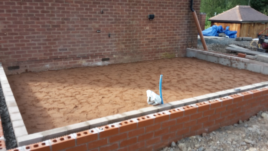 An English Homestead: Extension Progress - Slab Poured!