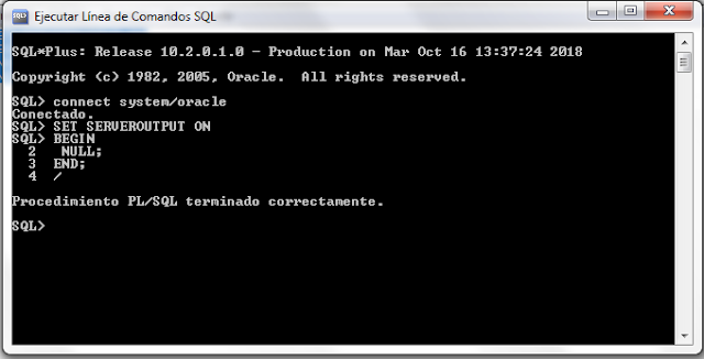 Introducción al lenguaje PL/SQL