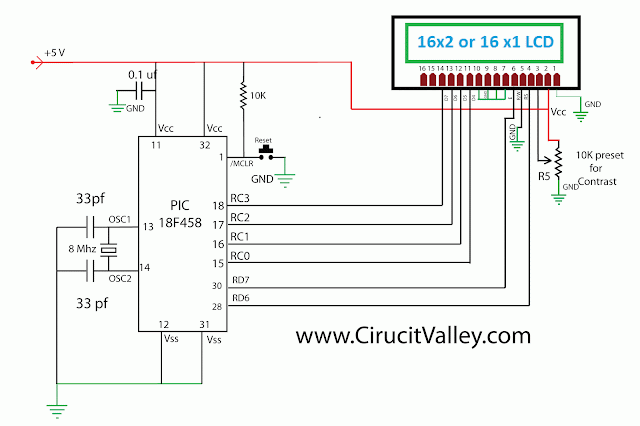 Embedded Engineering : HD44780 16x2 Char LCD Interfacing with ...