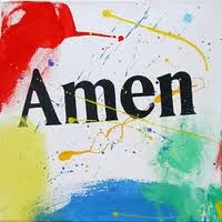 HYMN LINES: "Let the Amen sound from his people again, gladly..."