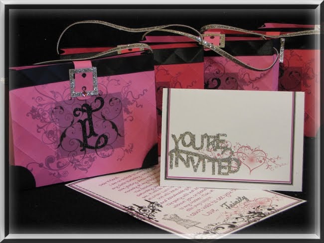 Uniquely Grace: Glitter makes everything Better! Designer Purse Invitation