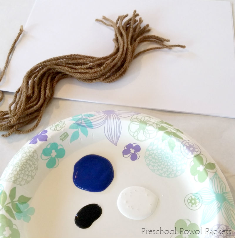 Rainstorm Yarn Painting Preschool Process Art | Preschool Powol Packets