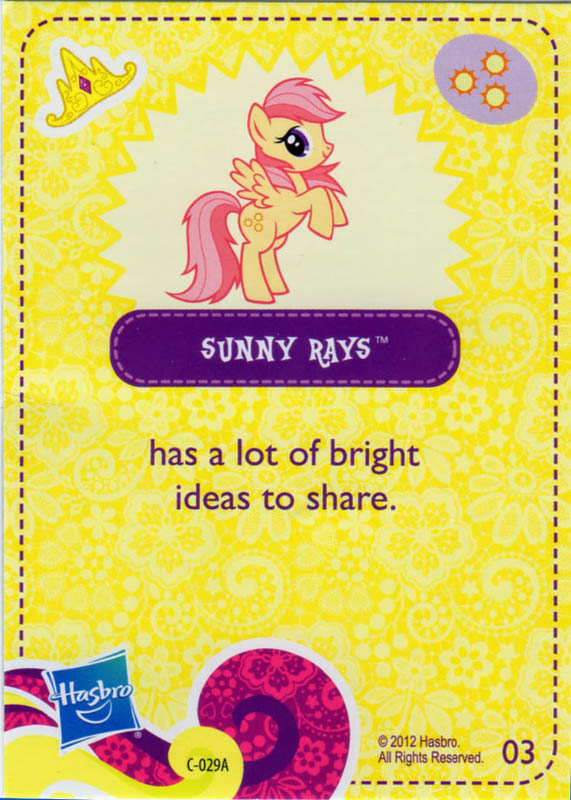 MLP Sunny Rays Blind Bag Cards | MLP Merch