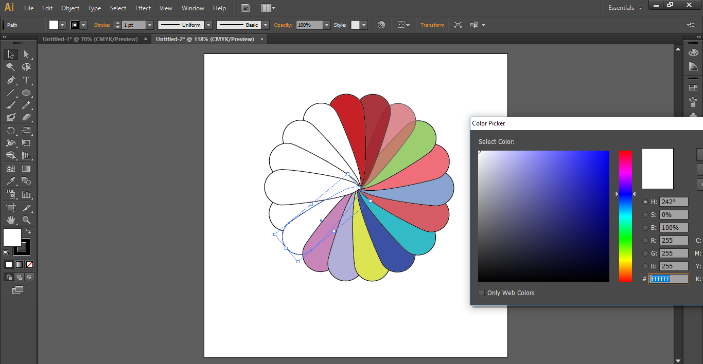 How To Repeat An Object With Illustrator Using Rotate Tool Photoshop