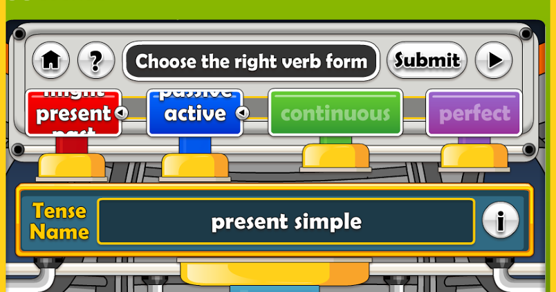 A language studio - English: Verb Machine