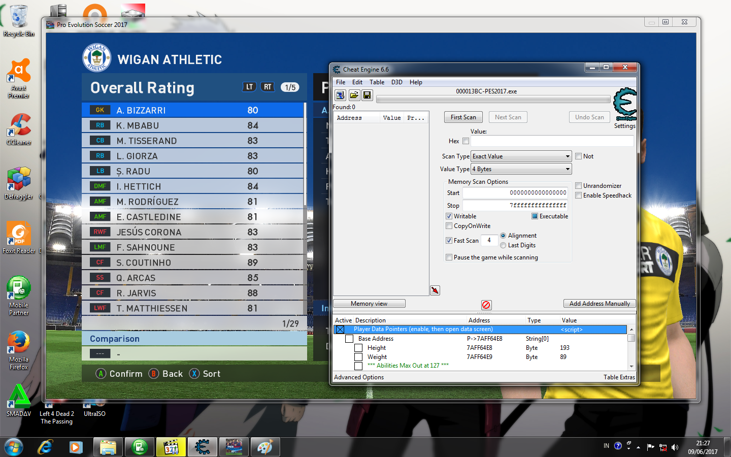 PES 2017 Data Editor for BAL/Master League