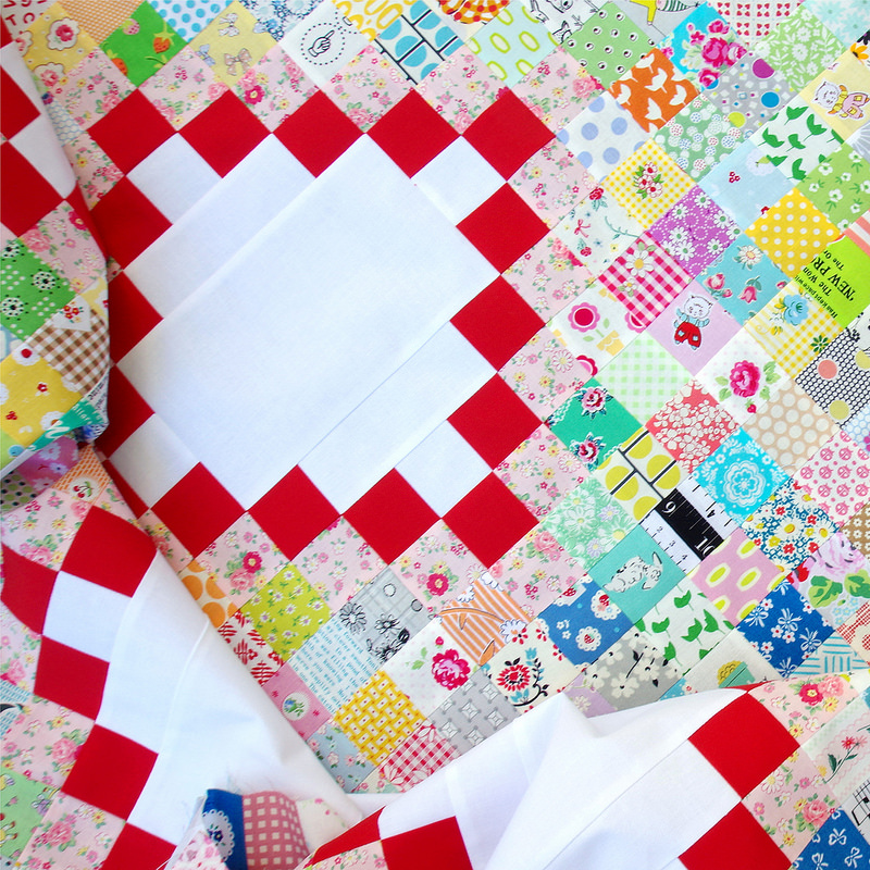 Red Pepper Quilts: Scrap Busting - An Irish Chain Quilt Top