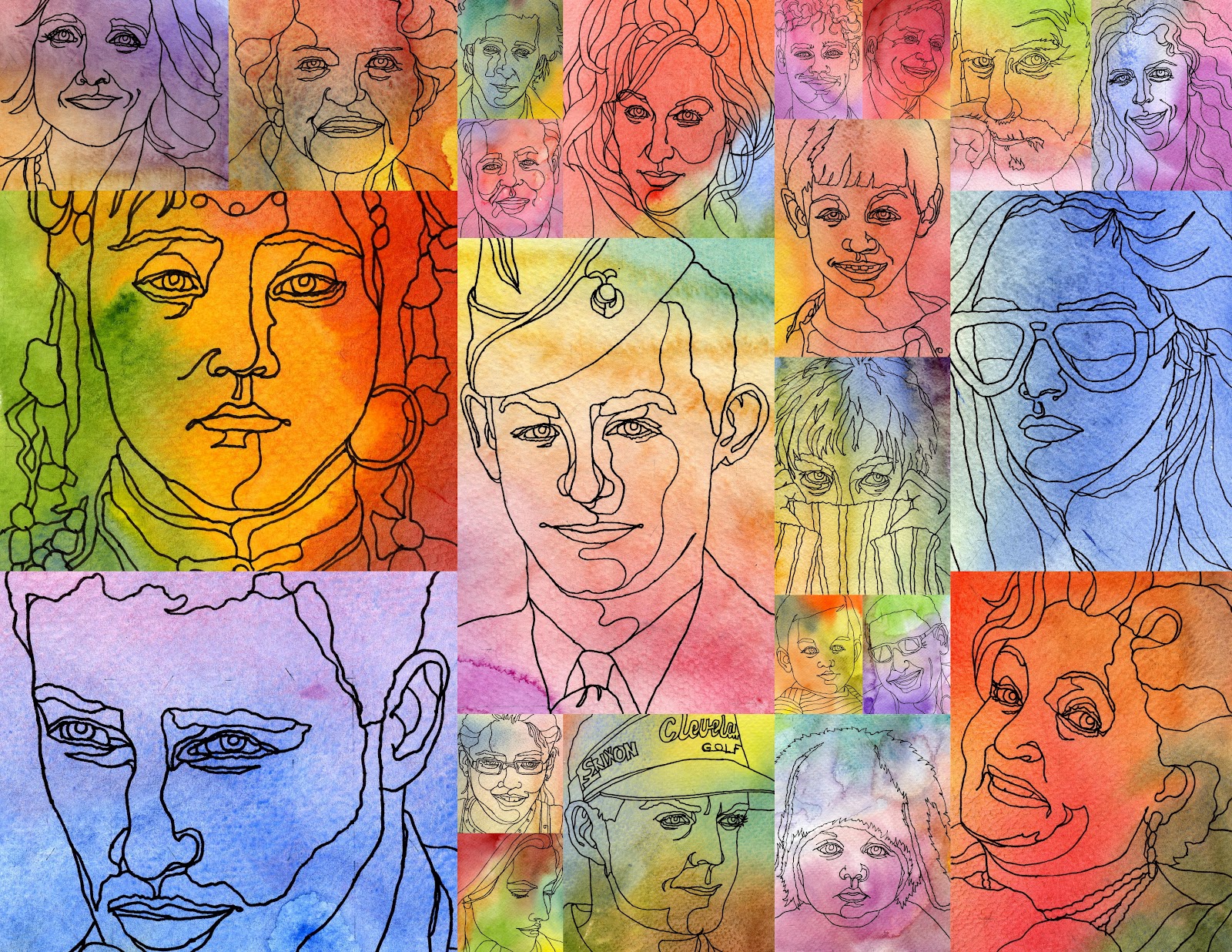 The Painted Prism: FACE-A-DAY PROJECT: April Face Collage