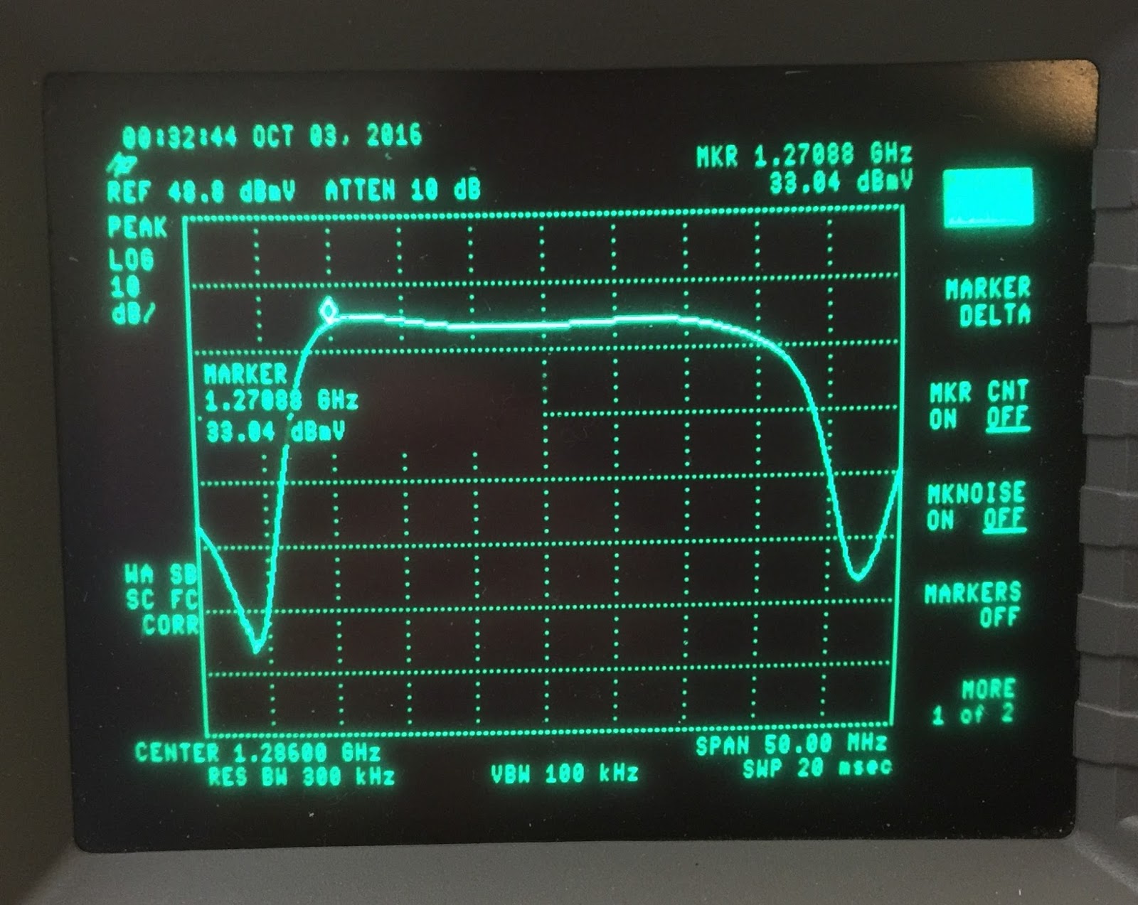 DVB-T TX Filter: 23 cm filter using 70 cm duplexer