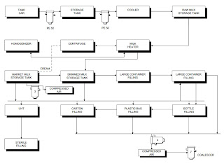 Process flow sheets: Diary production process flow sheet